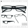 SA106 Black Narrow Rectangular Spring Hinge Plastic Clear Lens Eye ...