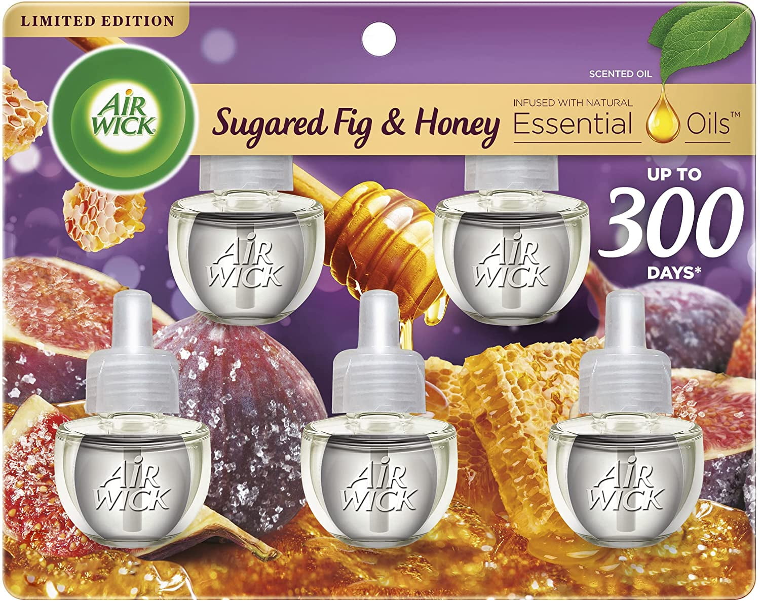 Air Wick Plug In Scented Oil Refill, 5Ct, Sugared Fig & Honey, Fall ...