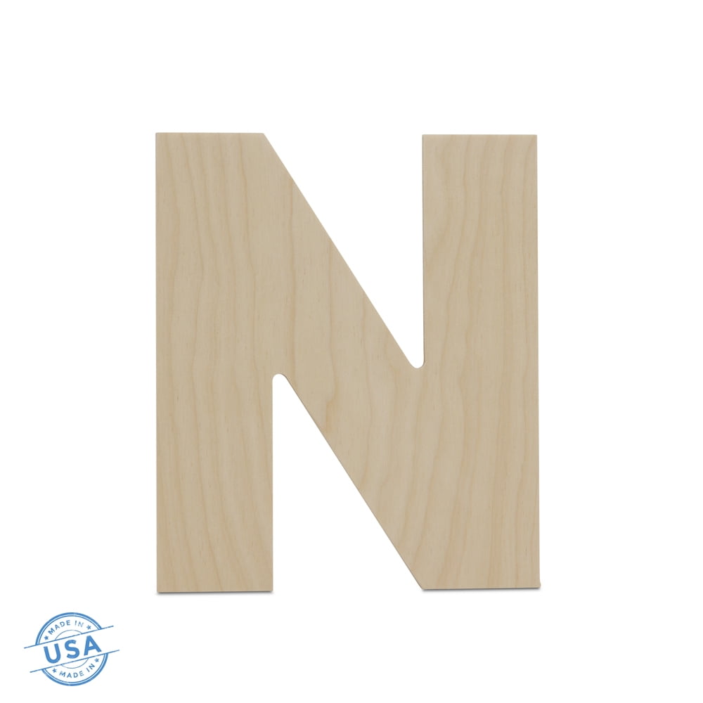 Wooden Letter N Cutouts 12", Pack of 5 Wooden Letters for Wall Decor ...