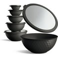 12 Piece Plastic Nesting Mixing Bowls Set with Lids - Microwave Safe ...