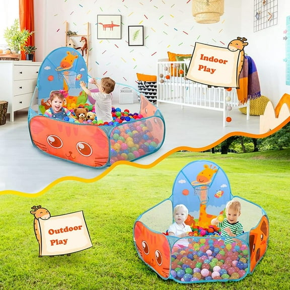 Kids Ball Pit,Portable Play Pool Tent for Kids,Baby Crawl Playpen with ...