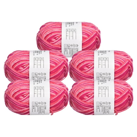 Unique Bargains Cotton Blend Pink Red Yarn, 50g, 5 Pack - Walmart.ca