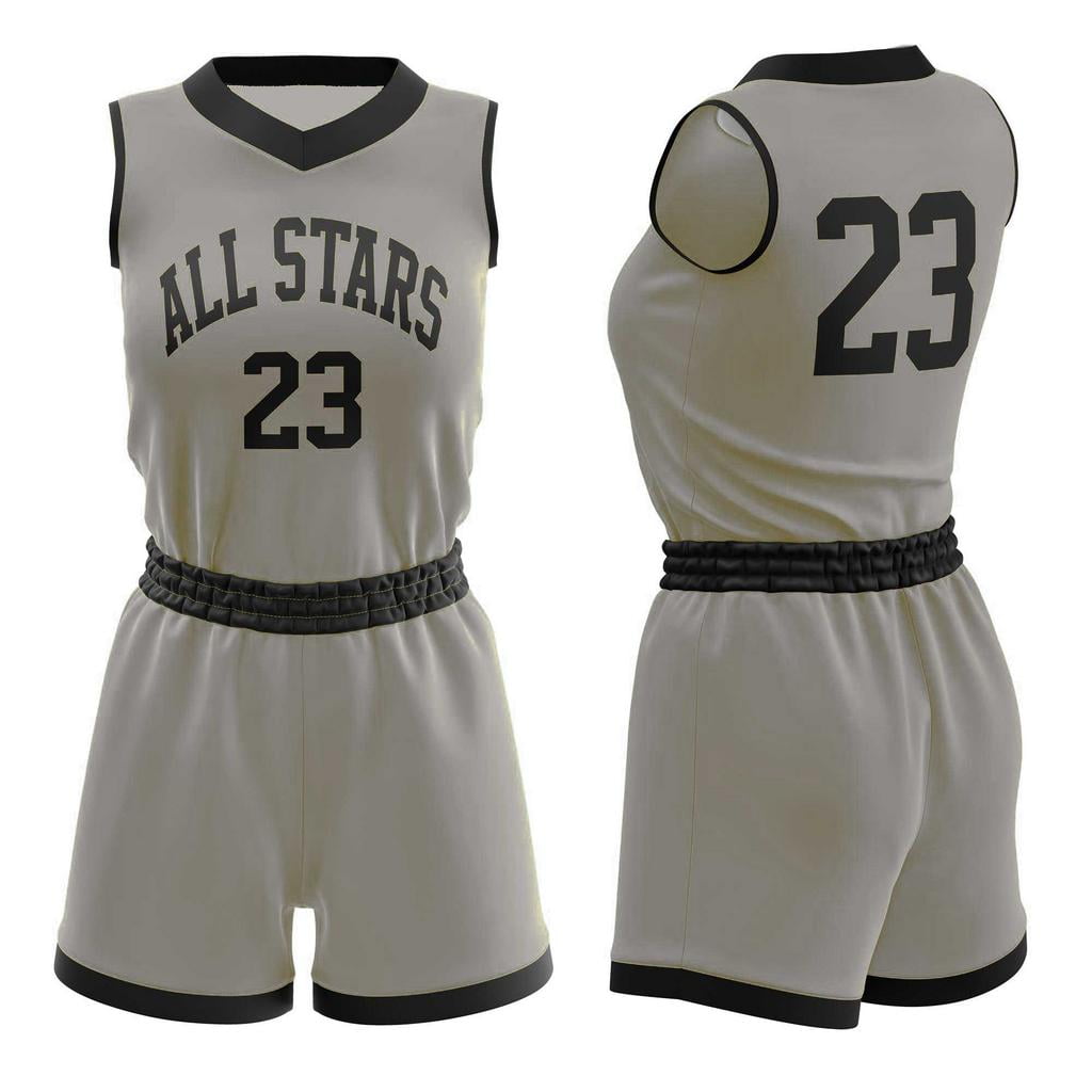 Basketball Girls Uniforms. MOQ 10 Kits. Gray. - Walmart.com