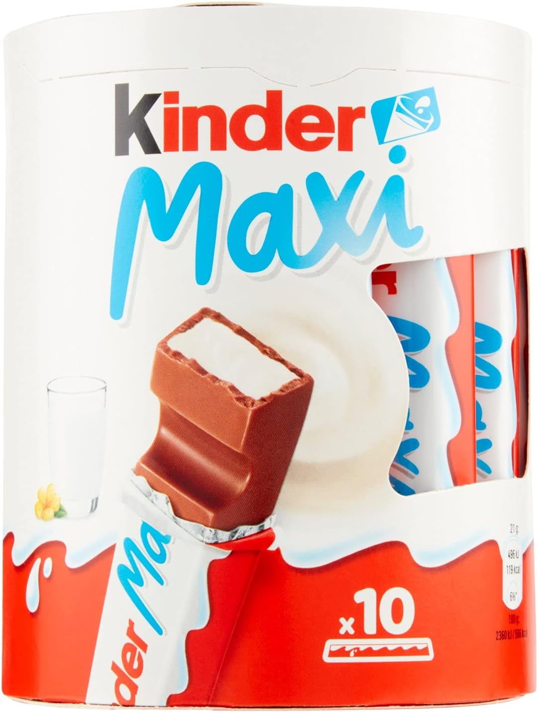 Chocolate Kinder Maxi 240 Gr - 10 barras Kinder Kinder maxi chocolate ...