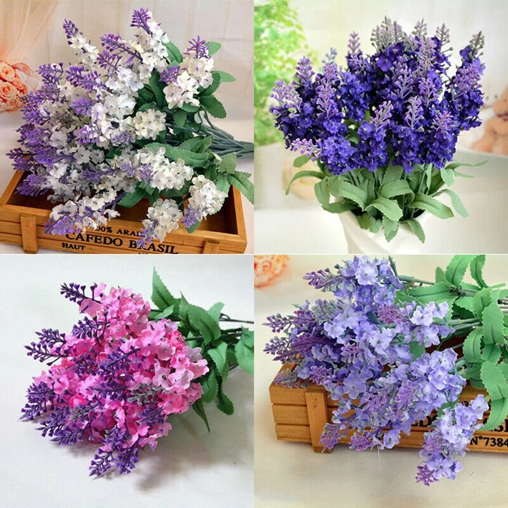 Morttic 1x Artificial Lavender Silk Flower for Bouquets Wedding Home ...