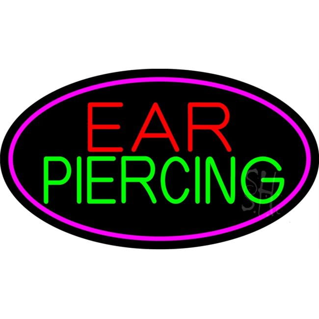 The Sign Store N105-13379 Ear Piercing Neon Sign, 17 x 30 x 3 inch ...