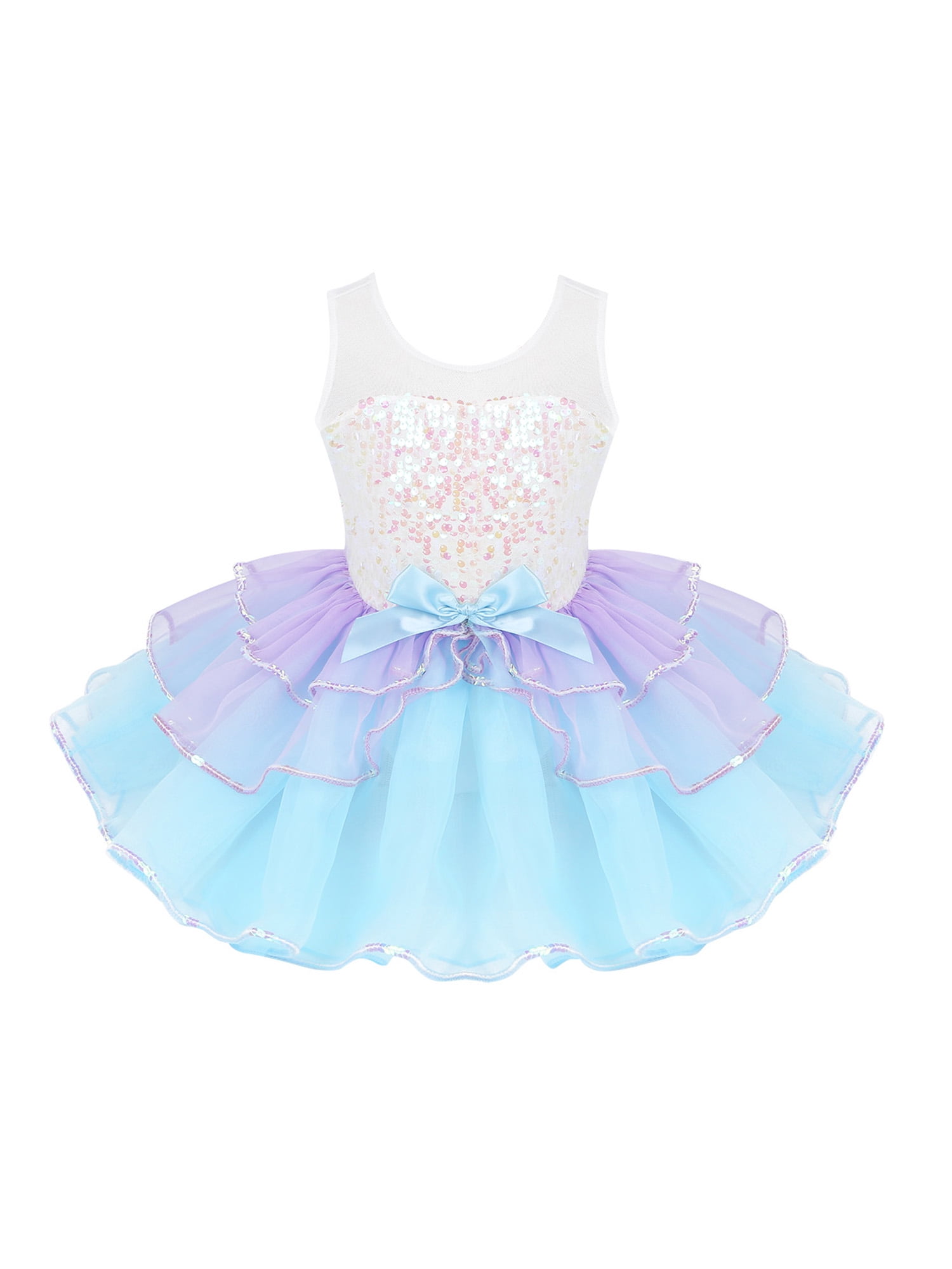CHICTRY Kids Girls Tutu Ballet Dress Girl Ballerina Costume Shiny ...