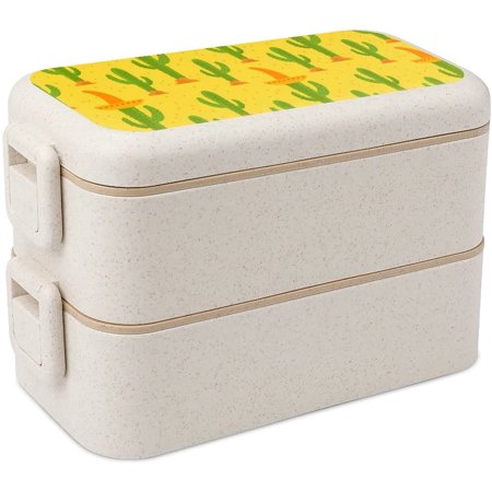 Cactus Pattern With Mexican Hat Bento Box Set All In One Japanese Boxes ...