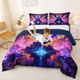 Aikeke Animal Dragon Queen Comforter Set 3 Pieces, Blue Crystal ...