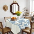 Abstract Ethnic Tribal Flower Texture Table Cloth 54x54in, Waterproof ...