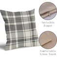 Grey Plaid Pillow Covers 22x22 Set of 2 Gray Farmhouse Buffalo Check ...