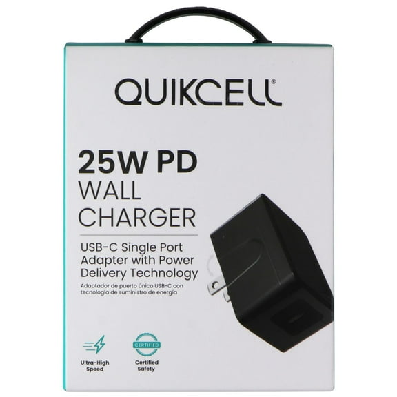 Quikcell 32W Dual Port (USB-C & USB-A) PD Wall Charger - Black ...