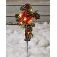 Solar Lighted Christmas Cross Stake - Walmart.com