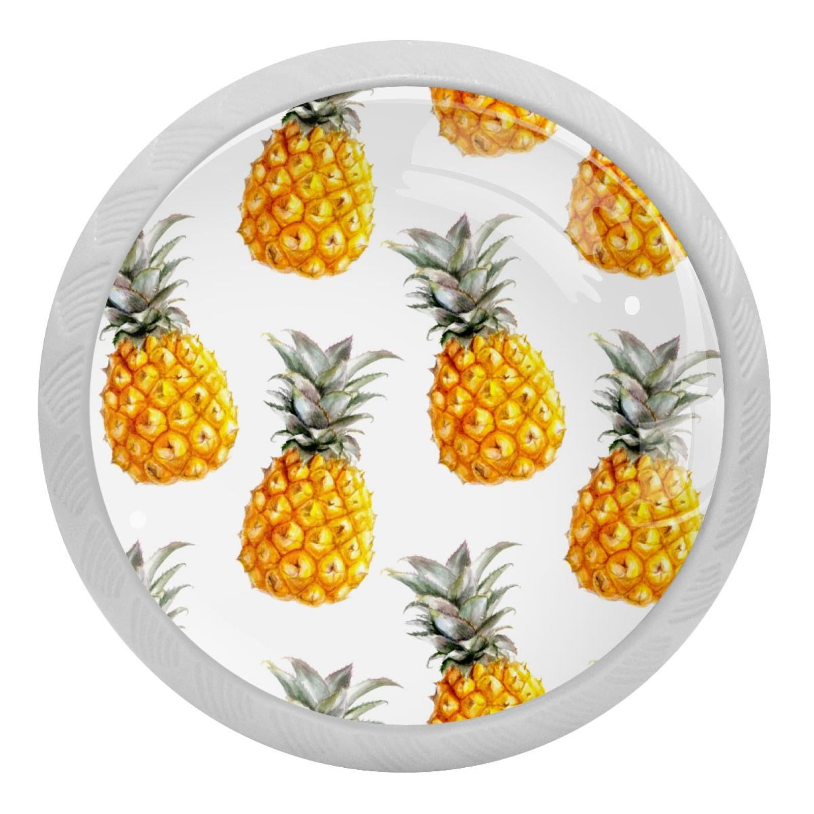 4PCS Round Pineapple Cabinet Fluorescence Knob Glowing in the Dark ...