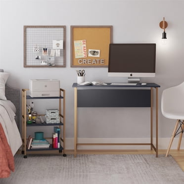 Mainstays Student Desk with Easy-glide Drawer, Canyon Walnut Finish ...
