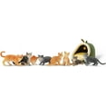 Toymany 8-Piece Grey & Orange Cat Figurine Set, Realistic Kitten Toys ...