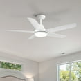DUOSONG 48 In Intergrated Led Ceiling Fan With White Abs Blade White ...
