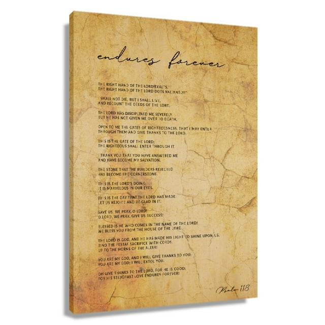 Psalm 118 Wall Art Bible Verse Poster For Living Room Modern Home ...