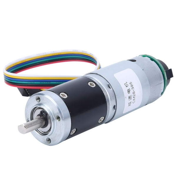 Motor de engranajes con codificador, 12 V 330 RPM Metal DC V Codificador Motor de engranajes ...