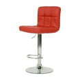 Adjustable Red Bar Stool with Chrome Frame - At Home Bars, Customizable ...