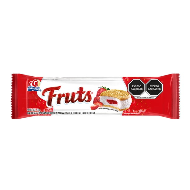 Galletas Fruts con malvavisco y relleno sabor fresa 78 g | Walmart en línea