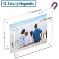 LTECARP 6" x 4" Acrylic Frames 6 Pack, 20mm Thicker Frameless Clear ...