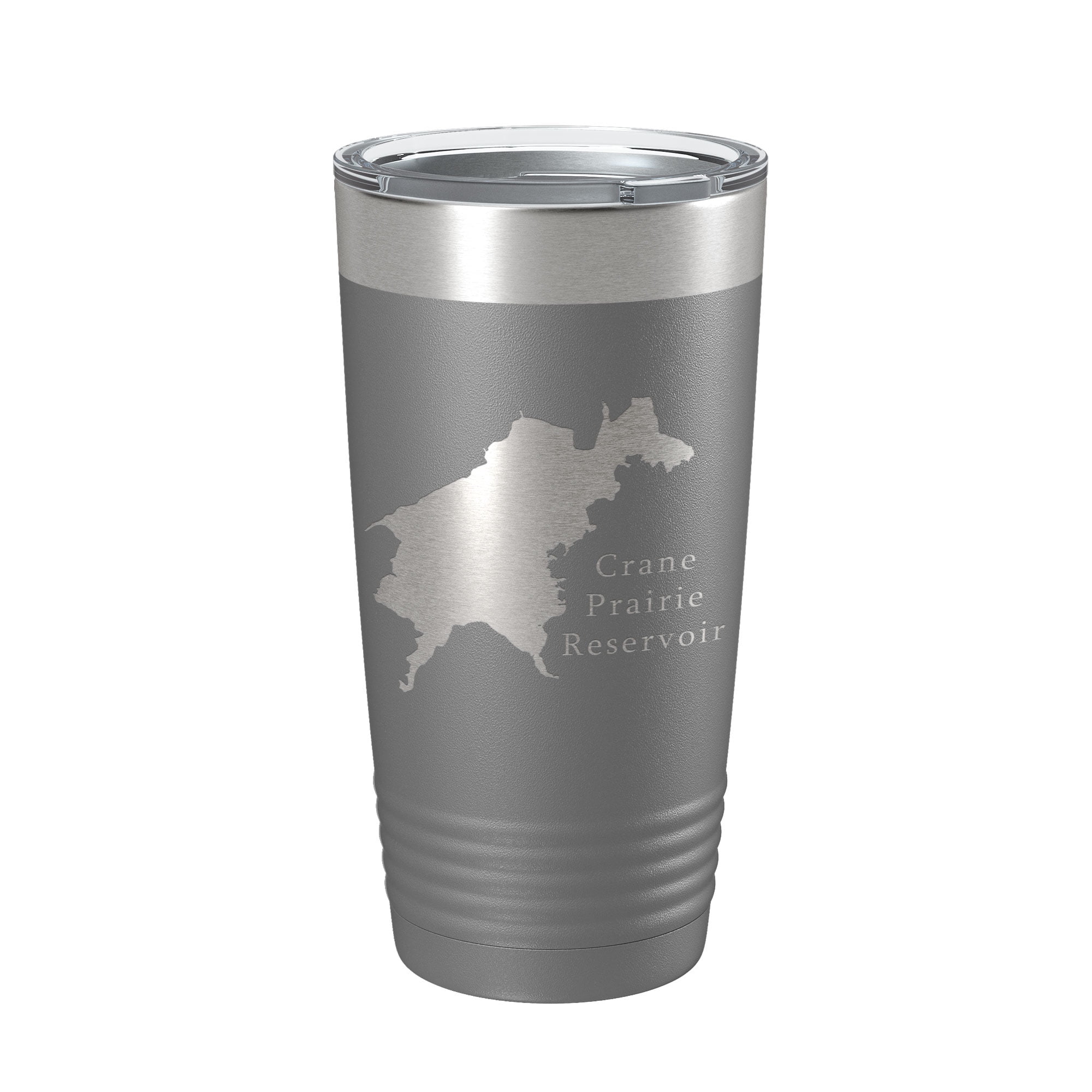 Crane Prairie Reservoir Tumbler Lake Map Travel Mug Insulated Laser ...