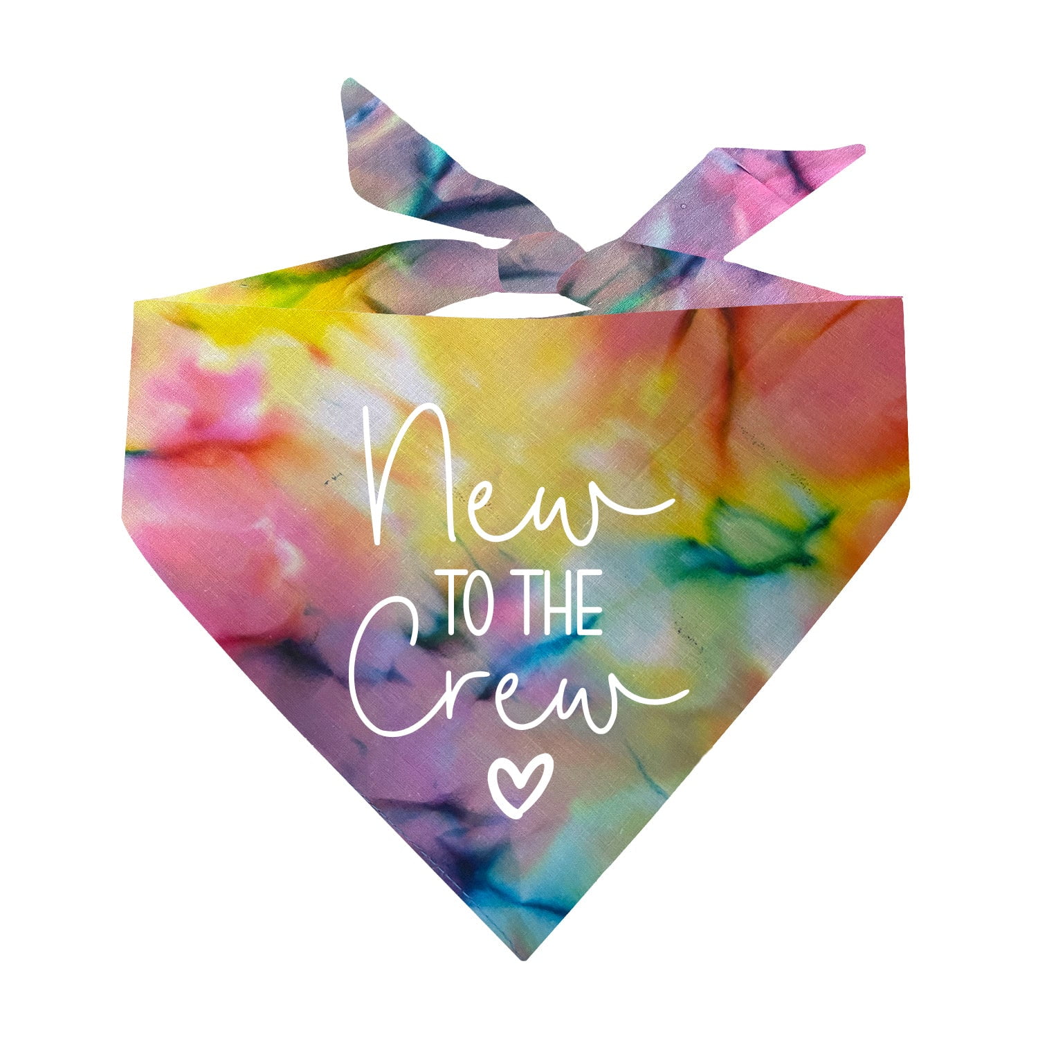 New To The Crew Scrunch Tie Dye Pattern Triangle Dog Bandana - Walmart.com