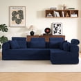 106" Modern Minimalist Corduroy Couch Bed, Multifunctional Convertible ...