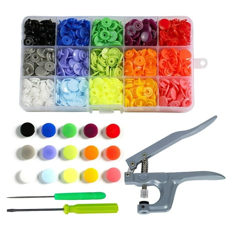 T5 Plastic Snaps Buttons Fastener, 150 Sets Snaps And Snap Pliers Set ...
