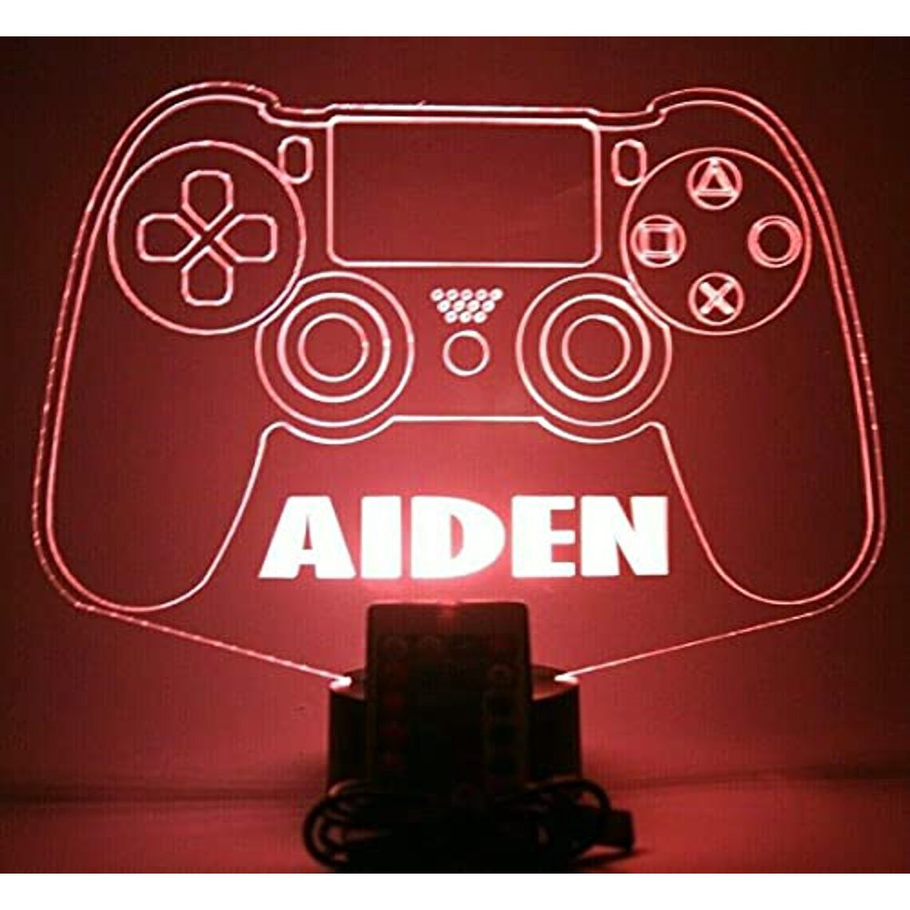 Video Game Controller Night Light Up Desk Table Lamp LED Personalized ...