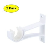 Urbanest Adjustable Rod Bracket, up to 1 1/8" Rod, Brushed Steel, Set ...