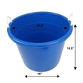 Mainstays 17 Gallon Round Plastic Tub with Rope Handles, Blue, Set of 2 ...