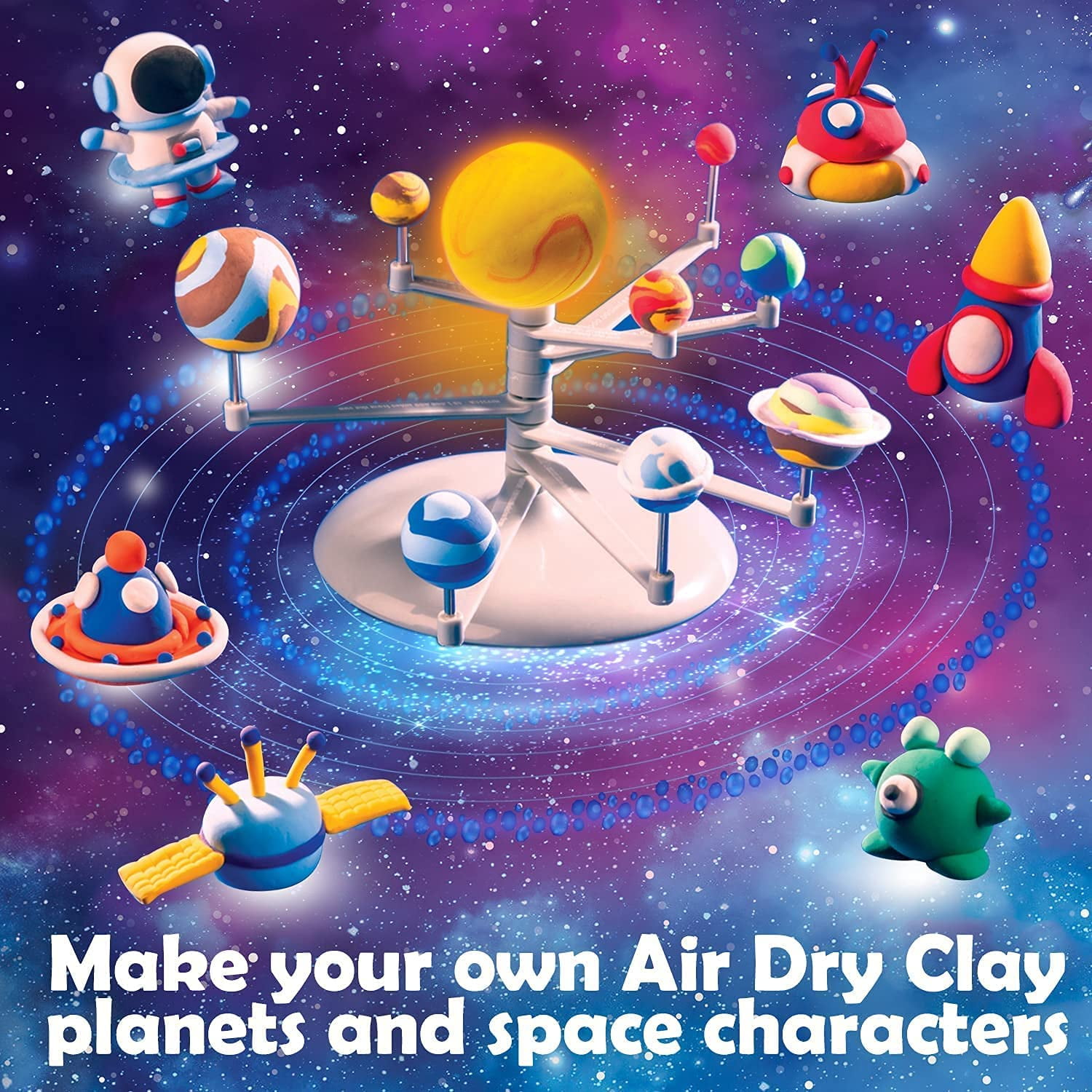 Buy Original Stationery Mini Galaxy 3D Solar System Air Dry Clay Kit ...