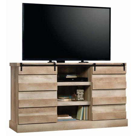 Sauder Cannery Bridge Engineered Wood TV Stand in Lintel Oak | Walmart ...