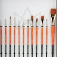 KINGART Radiant Series, Premium Golden Synthetic Brushes, Set of 12 - Walmart.com