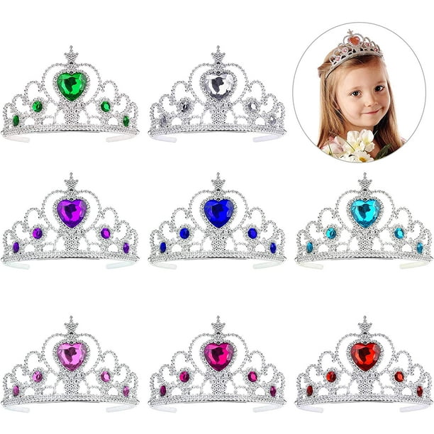Princess Tiara Set 8 Pieces Children Princess Tiara Crown Set Girls ...