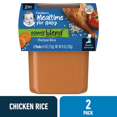 Gerber 2nd Foods Baby Foods, Apple Chicken, 4 oz Tub (2 Pack) - Walmart.com