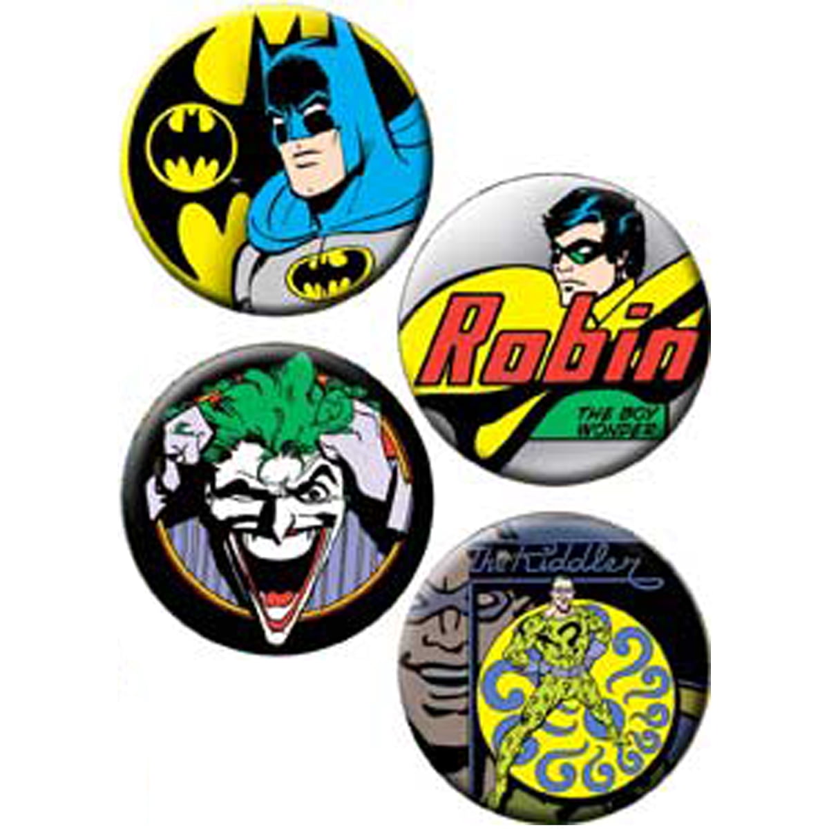 Button Set 4/Pkg-Batman, Robin & Joker - Walmart.com