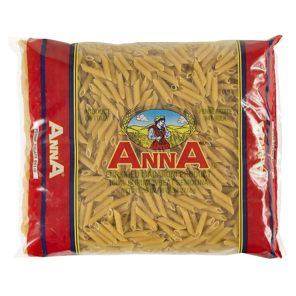 Anna Penne Rigate #41 Pasta, 6 lb (Pack of 4) - Walmart.com - Walmart.com