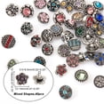 Alloy Rhinestone Snap Buttons Jewelry Buttons Mixed Shapes Mixed Color ...