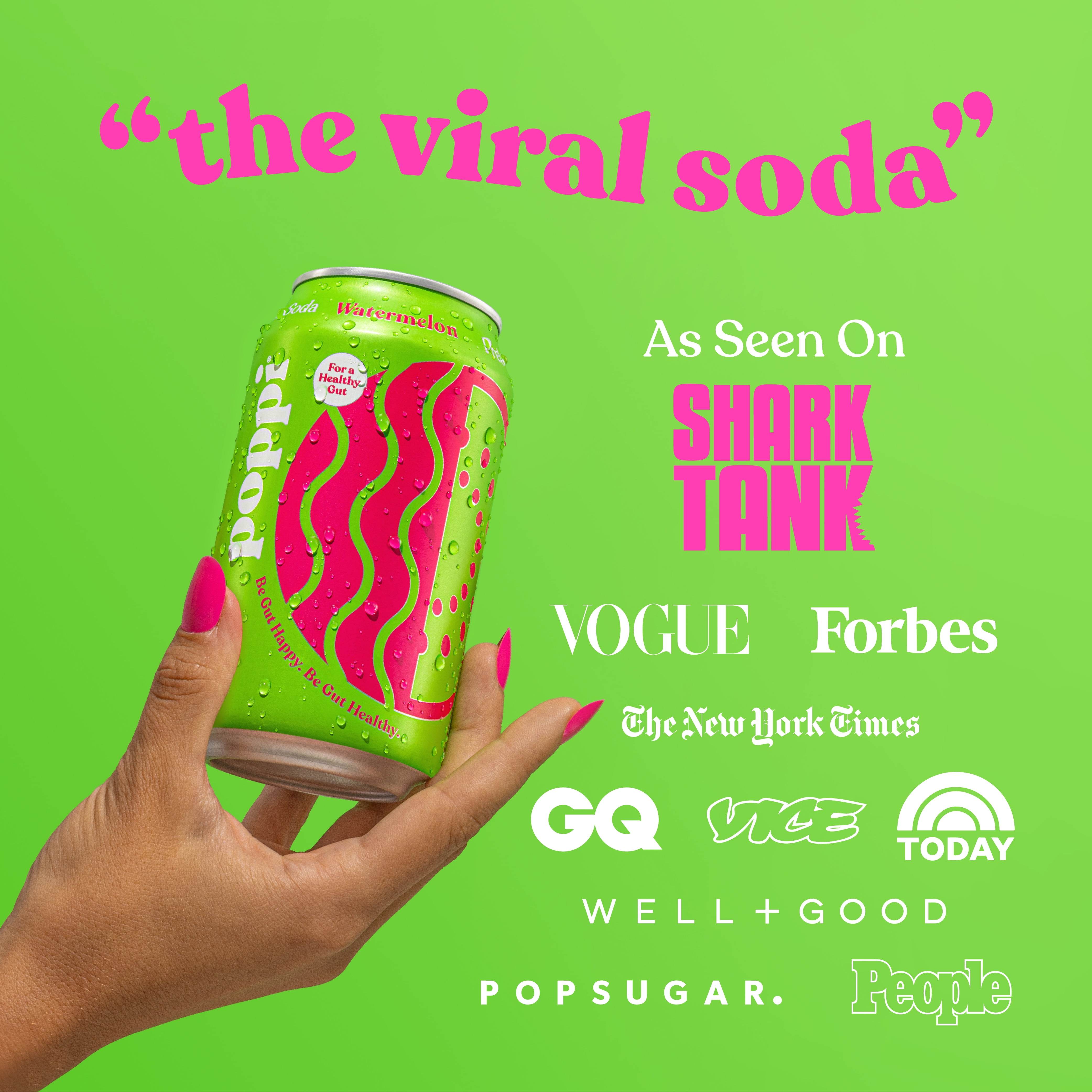 Poppi Prebiotic Soda Watermelon 12 Pack 12 oz Best Deals and Price ...