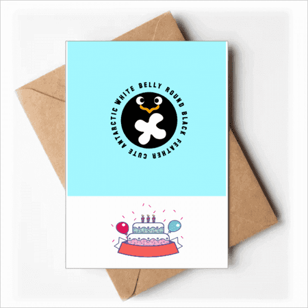 Environmental Penguin Lovely Happy Birthday Greeting Cards Envelopes ...