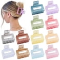 2 Inch Medium Hair Claw Clips 12 Pcs Square Hair Clips for Thin Hair ...