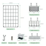 Love-KANKEI Wall Grid Panel Wire Grid Panel Set of 2 for Wall ...