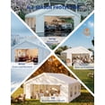 20x20 Ft Heavy Duty Party Tent, Galvanized Steel Frame Outdoor Canopy ...