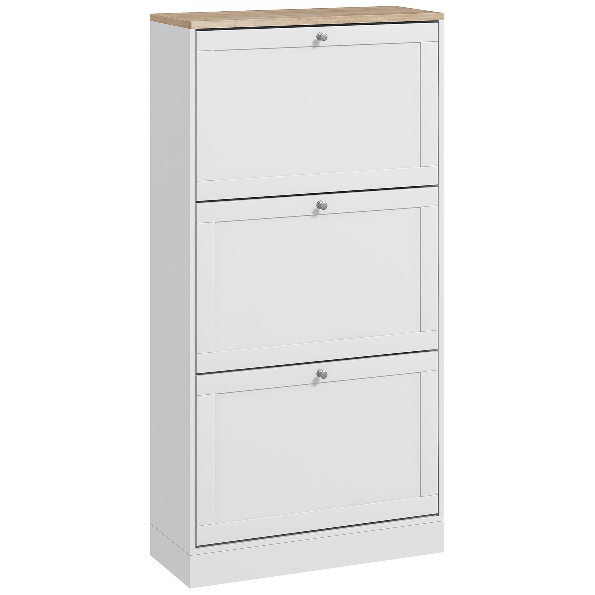 Click here for Homcom Modern Shoe Cabinet With 3 Flip Drawers For... prices