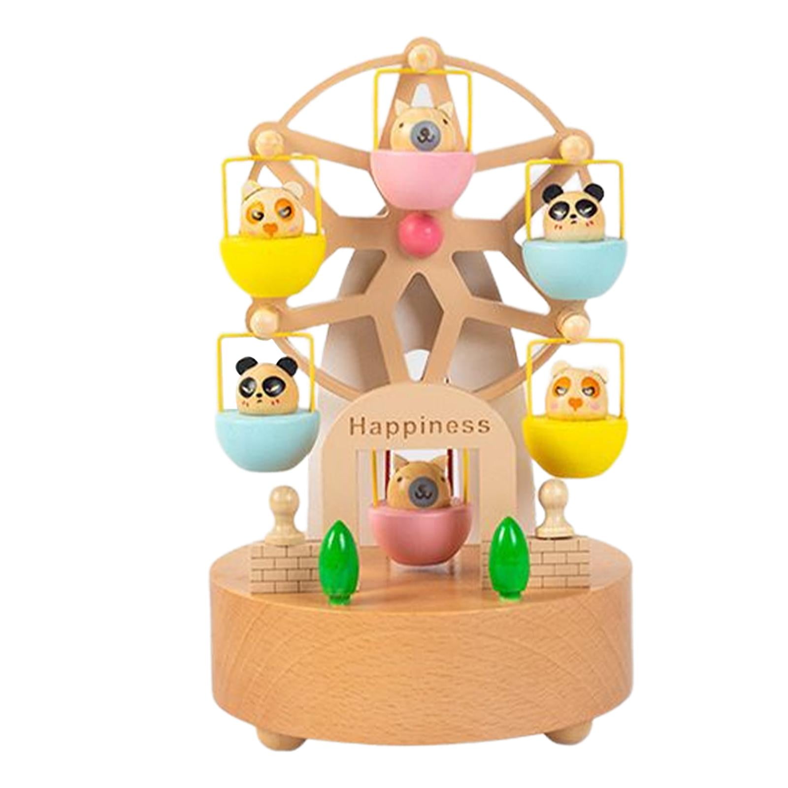 Carousel Music Box Rotating Swing Animals Mechanical Music Box for Kids ...