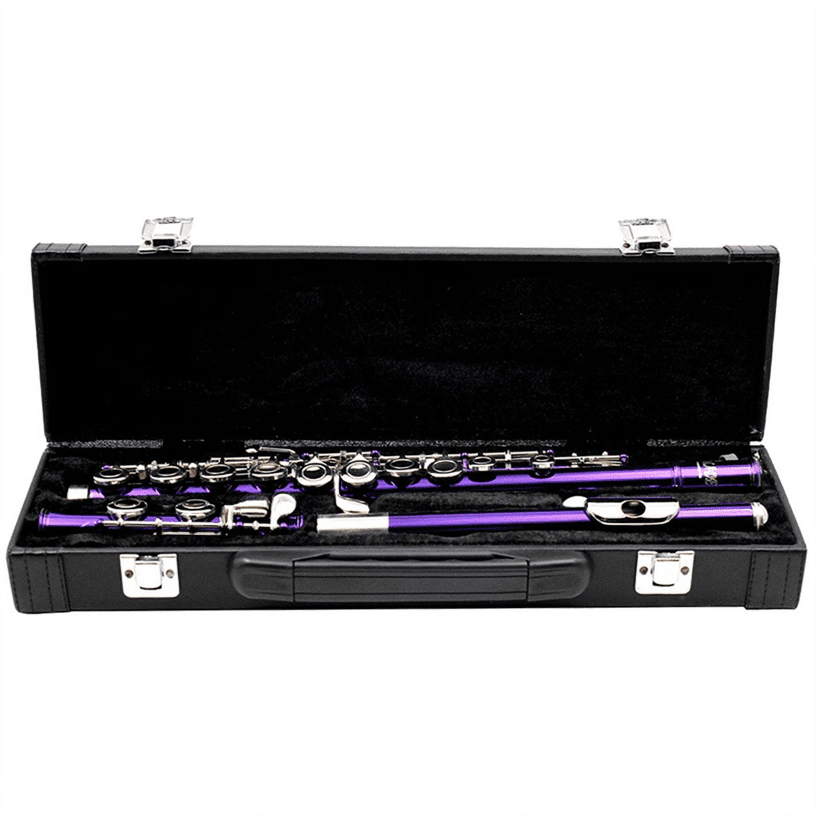 16 Holes Flute Case Portable Flute Storage Box Leather Handbag Tube ...