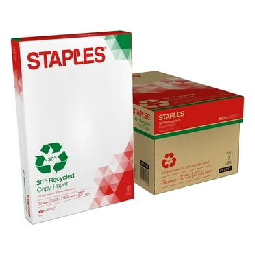 Staples 8.5" x 11" Multipurpose Paper 20 lbs. 94 Brightness 500/RM 8 RM ...